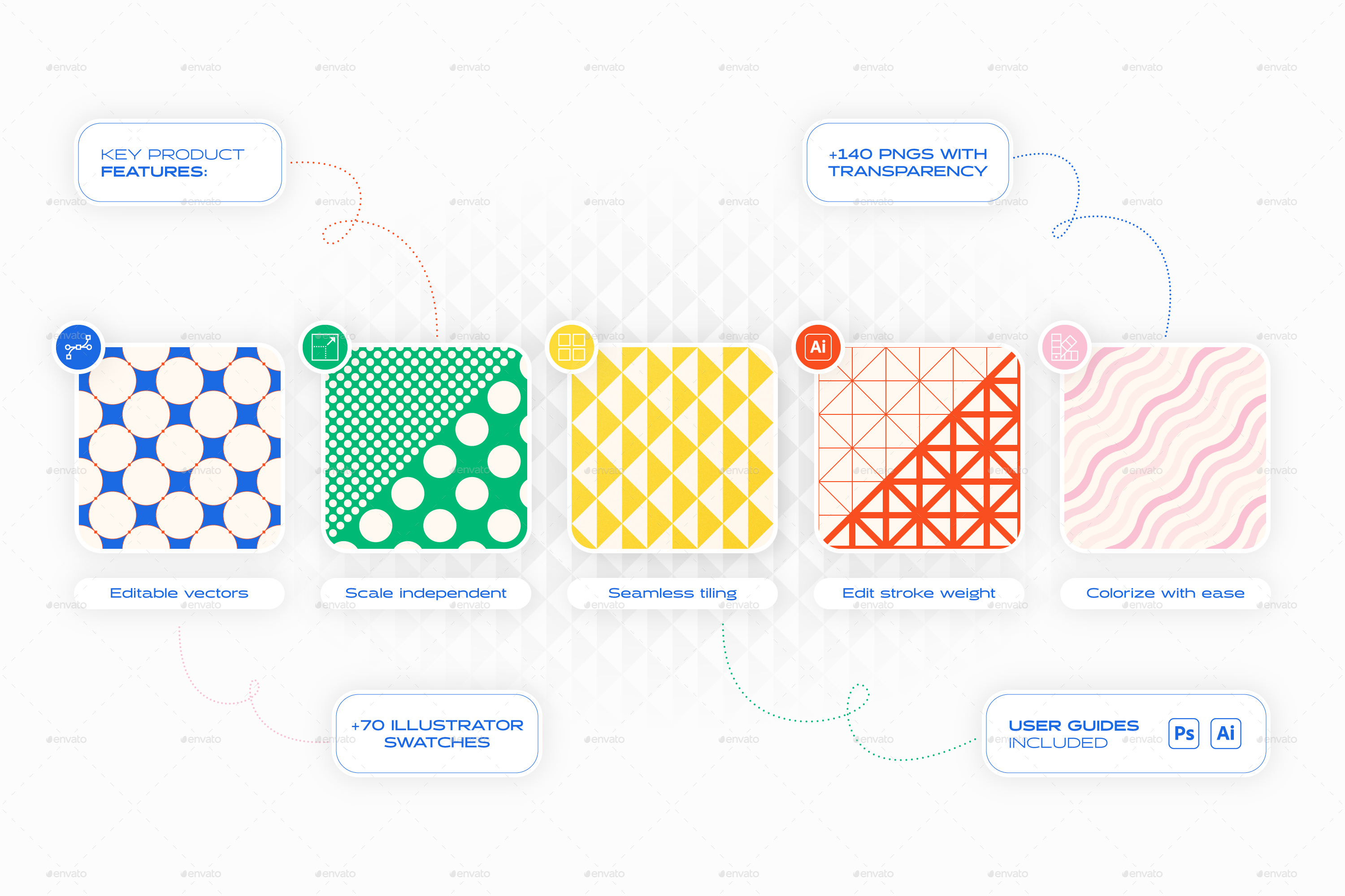 Essential Geometric Seamless Patterns Collection by Samolevsky | GraphicRiver